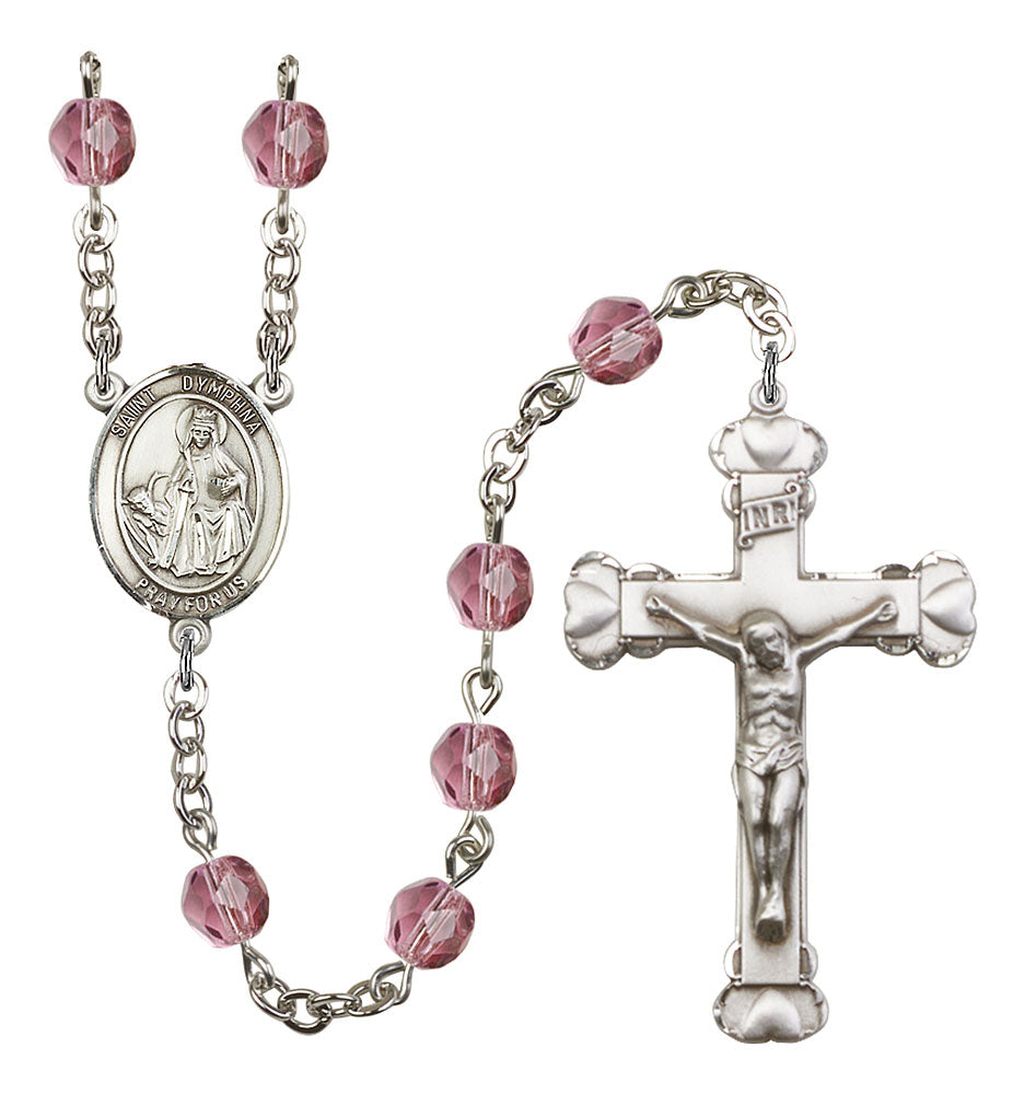 R6001-8032 St. Dymphna Rosary, Available in 12 Colors – Church Supply Warehouse