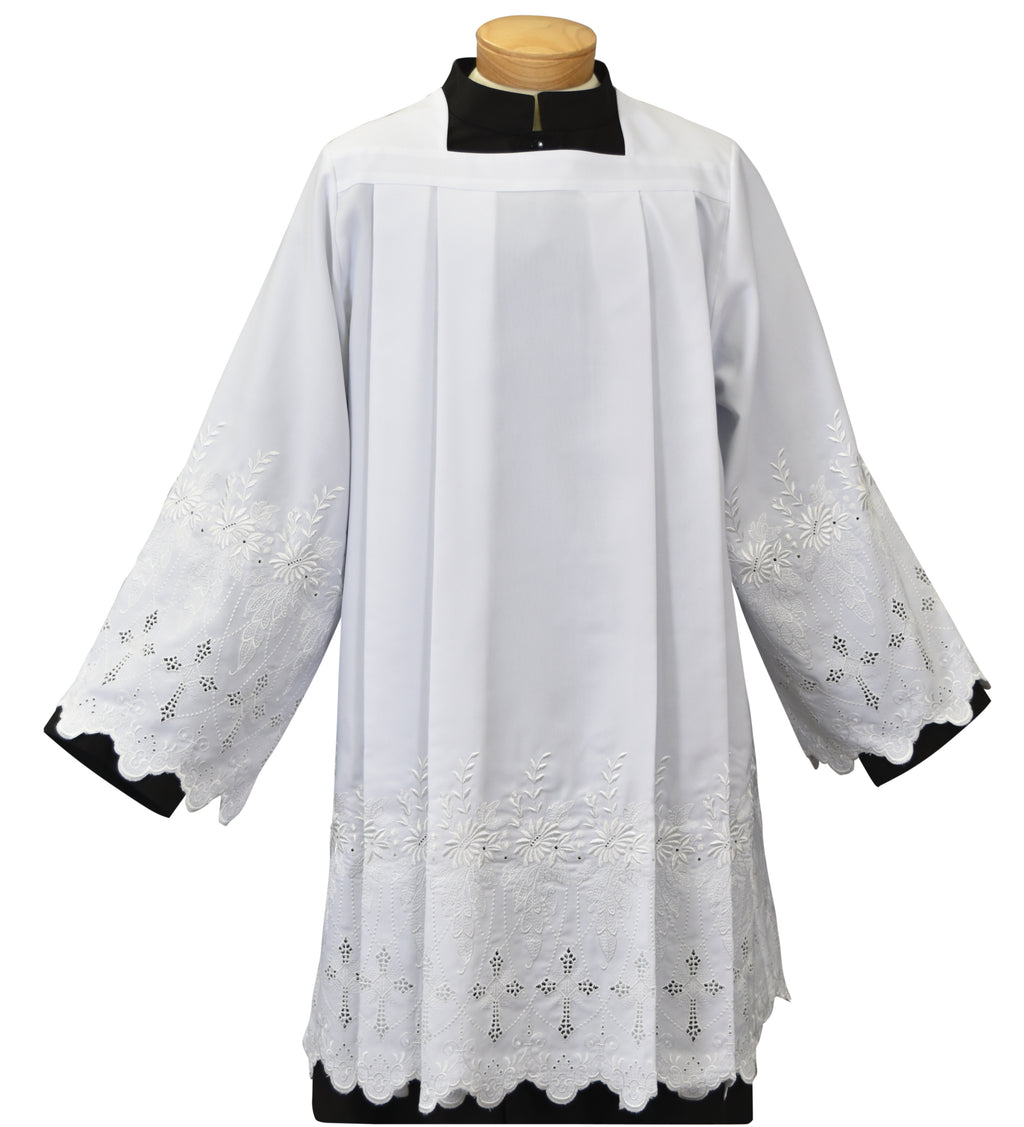EASY CARE EMBROIDERED POLYESTER SURPLICE - 1899-SURPLICE – Church ...