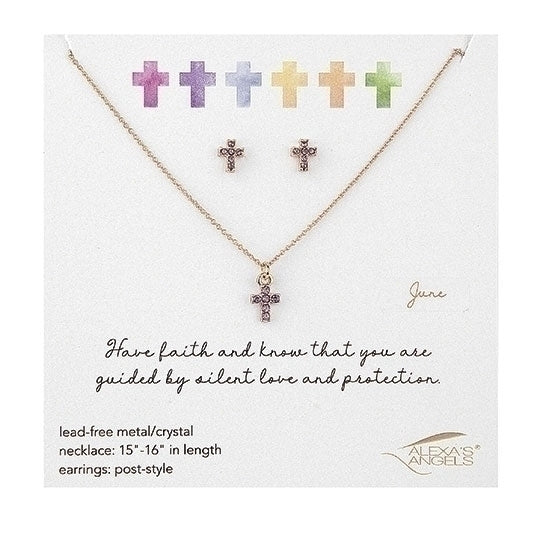 June Kids Cross Necklace and Earring Set - 224063 – Church Supply Warehouse