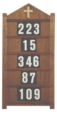 Hymn Board Numbers Set (0-9) 2"W x 3 1/2"H - 4290N – Church Supply ...