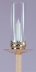 Pew End Candlesticks with 3"x8"H Acrylic Globe - 3" Diameter - 25 PT 5 ...