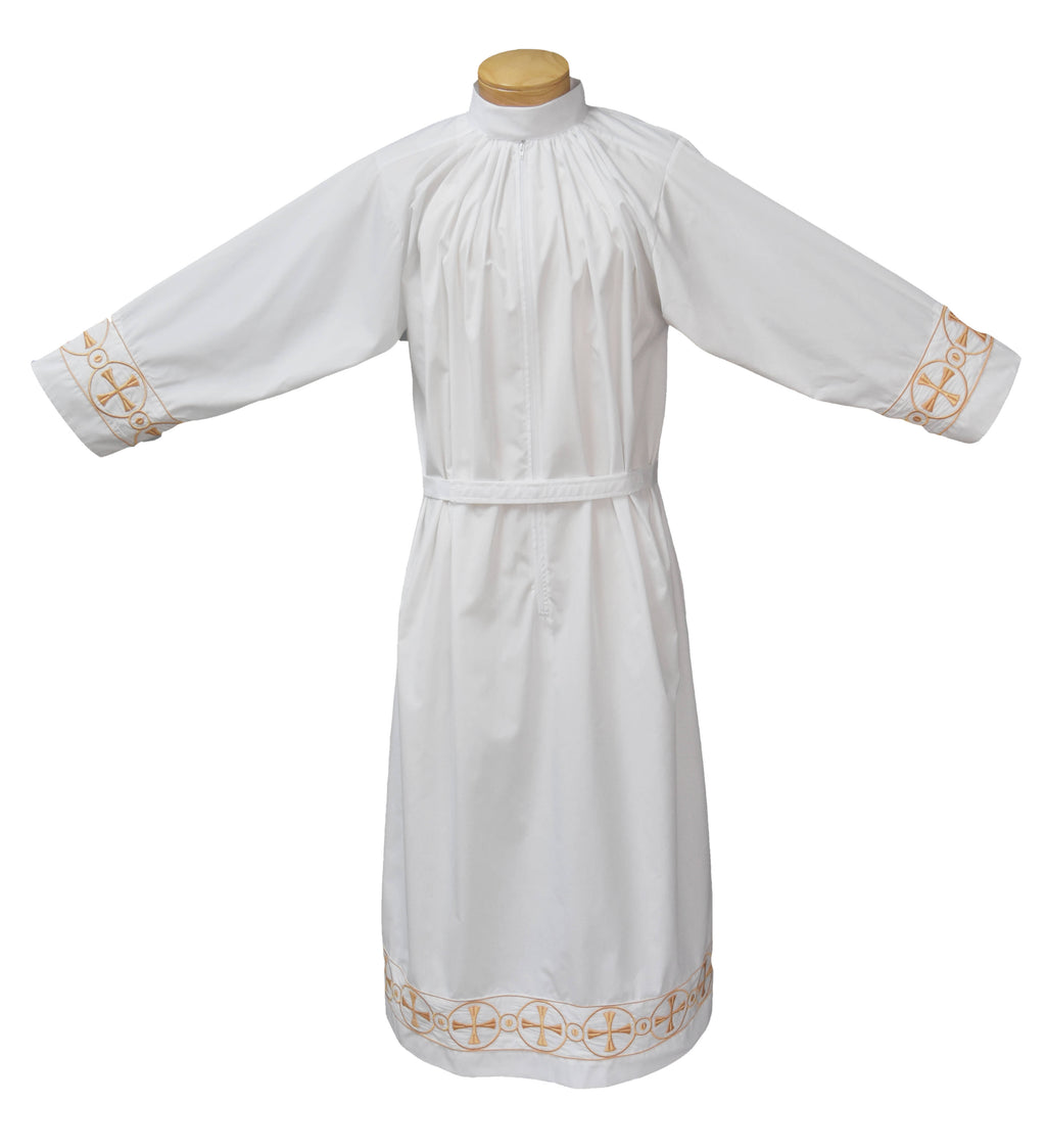 FITTED ALB W/BANDING - 375-ALB – Church Supply Warehouse