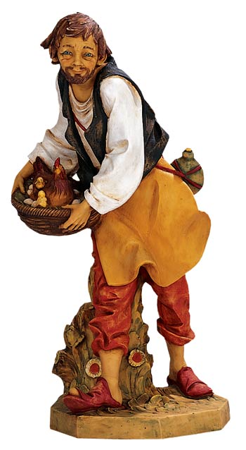 53189 27" LUCAS SHEPHERD FIGURE W/HEN – Church Supply Warehouse