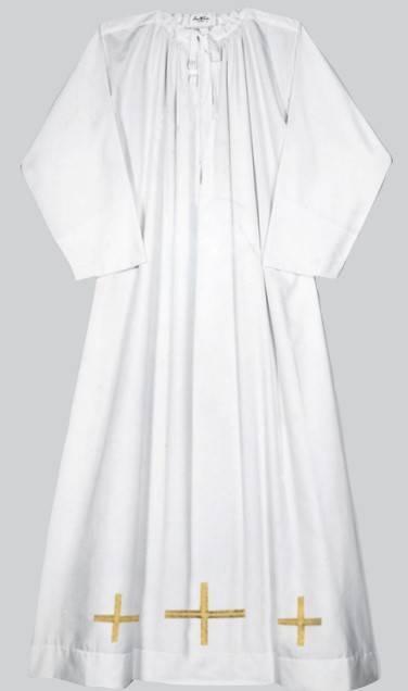 GOLD LAMINETTE EMBROIDERED ALB - 5X-ALB – Church Supply Warehouse