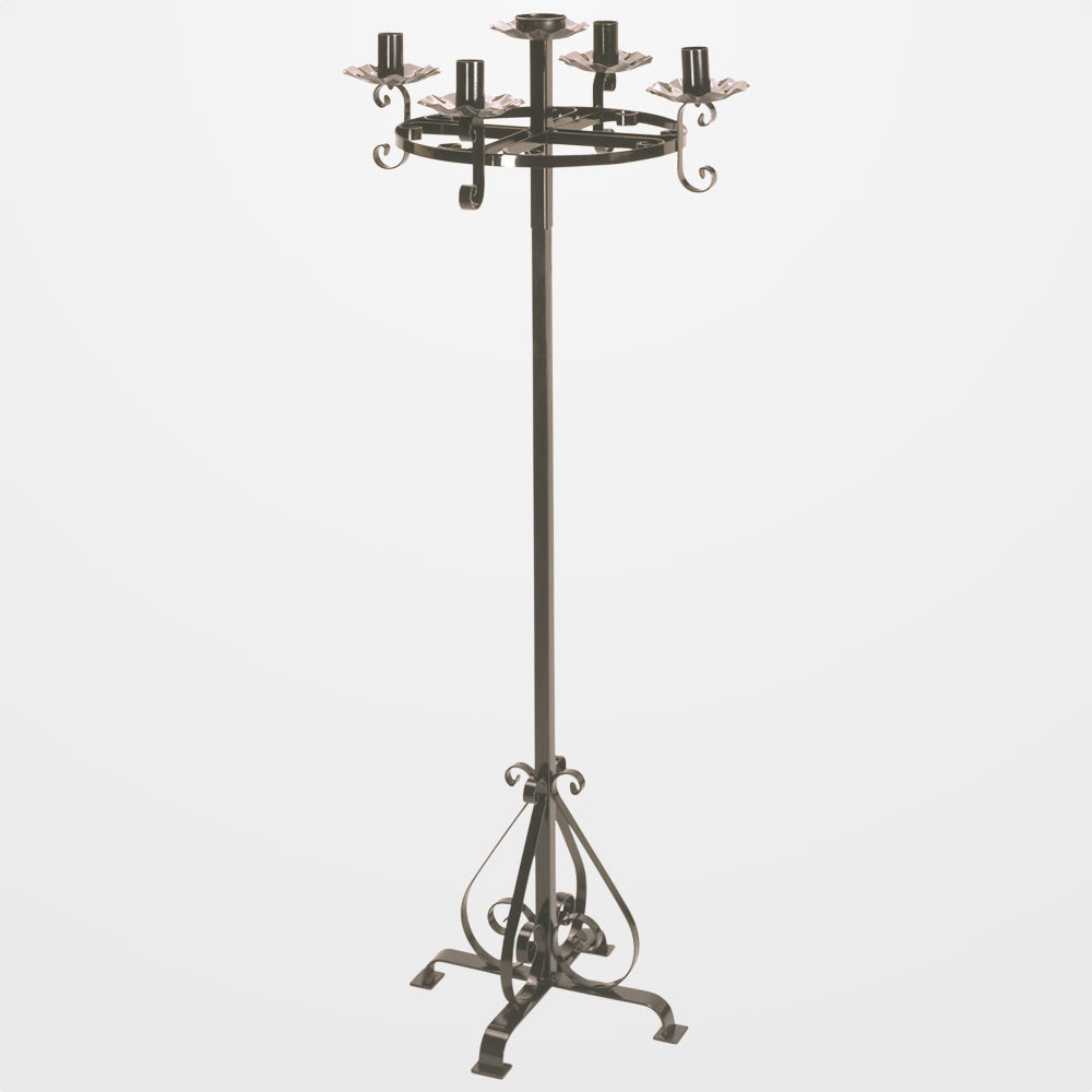 Wrought Iron Floor Stand and Advent Wreath - 24"W x 54"H - 5X75 ...