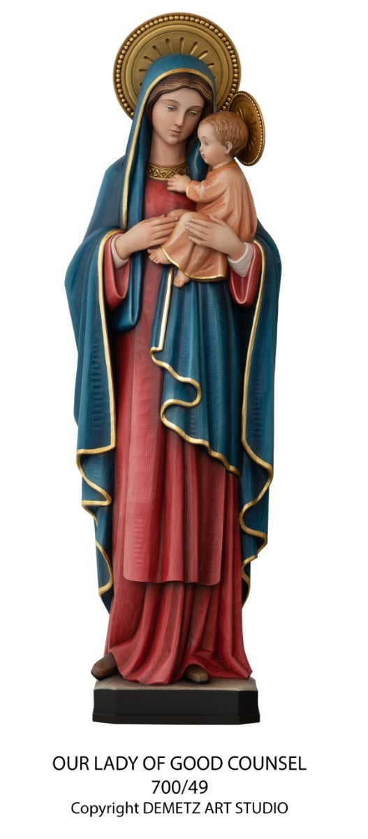 WOOD CARVED OUR LADY OF GOOD COUNSEL STATUE - 700-49 – Church Supply ...