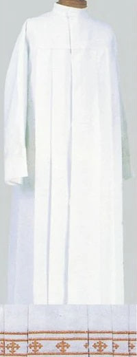 100% POLYESTER GOLD EMBROIDERED ALB - 77MG-ALB – Church Supply Warehouse