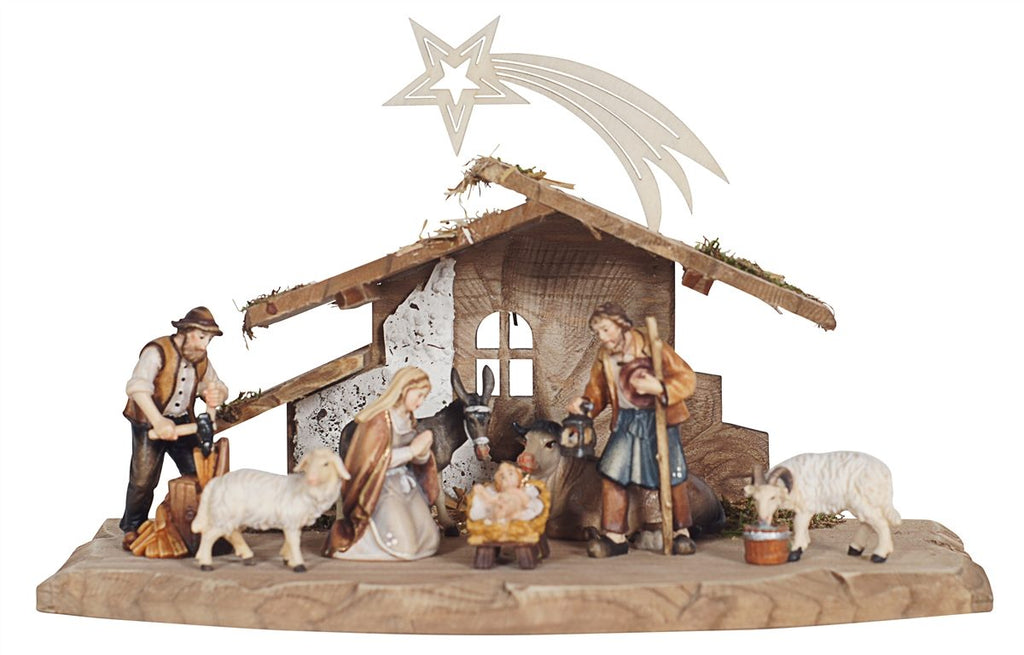 Heimatland Nativity Set - 9 pieces - Tyrol Stable with Comet - 784709 ...