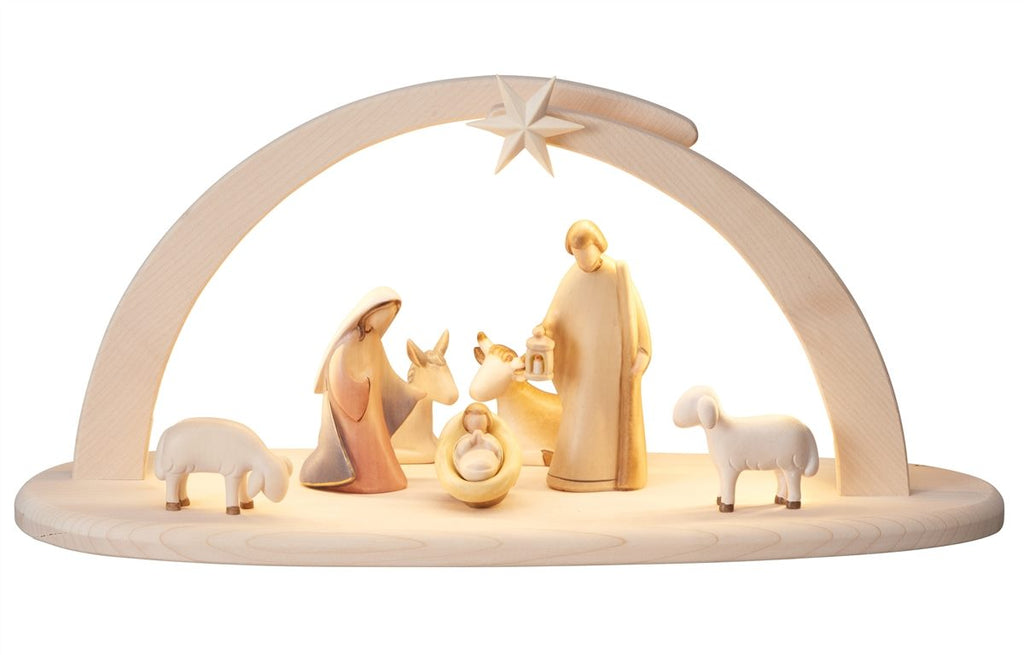 Leonardo Nativity Set - 9 pieces - Leonardo Stable with Lighting - 910 ...