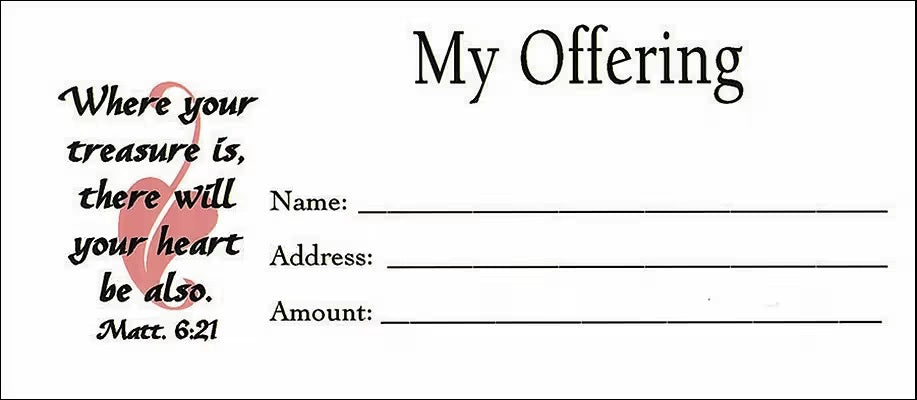 Offering Envelopes: My Offering Package of 100 - CC06-03573 – Church ...