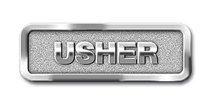 Usher Badge Silver Finish - CC06-06109 – Church Supply Warehouse
