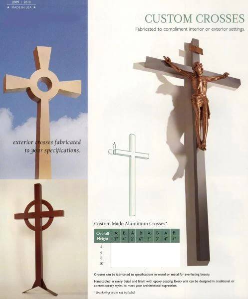 PEP-CUST-CROSS Custom Made Aluminum Cross – Church Supply Warehouse