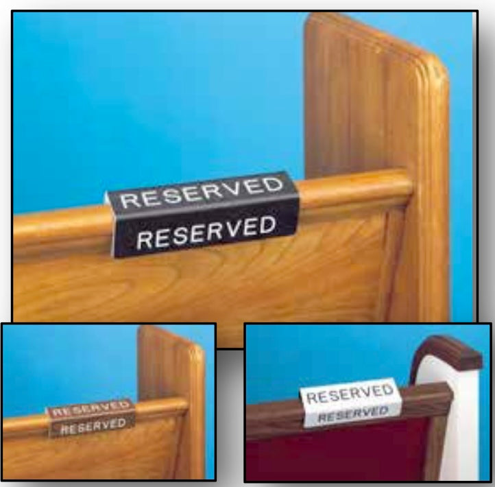 Pew Reserved Sign, Fitted - RURC2 – Church Supply Warehouse
