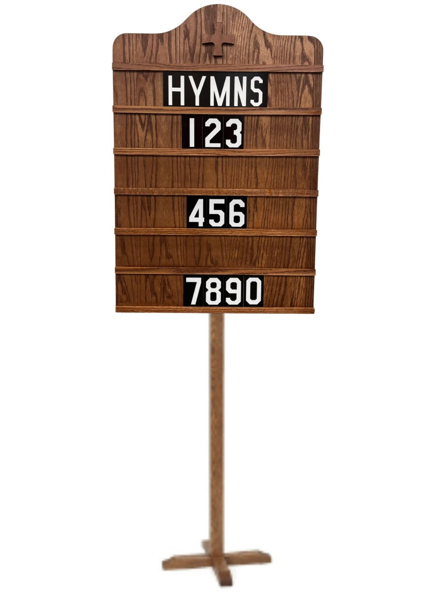 HYMN BOARD DARK SET W/STAND – Church Supply Warehouse