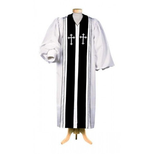 A504 Pulpit Robe - White/Black – Church Supply Warehouse
