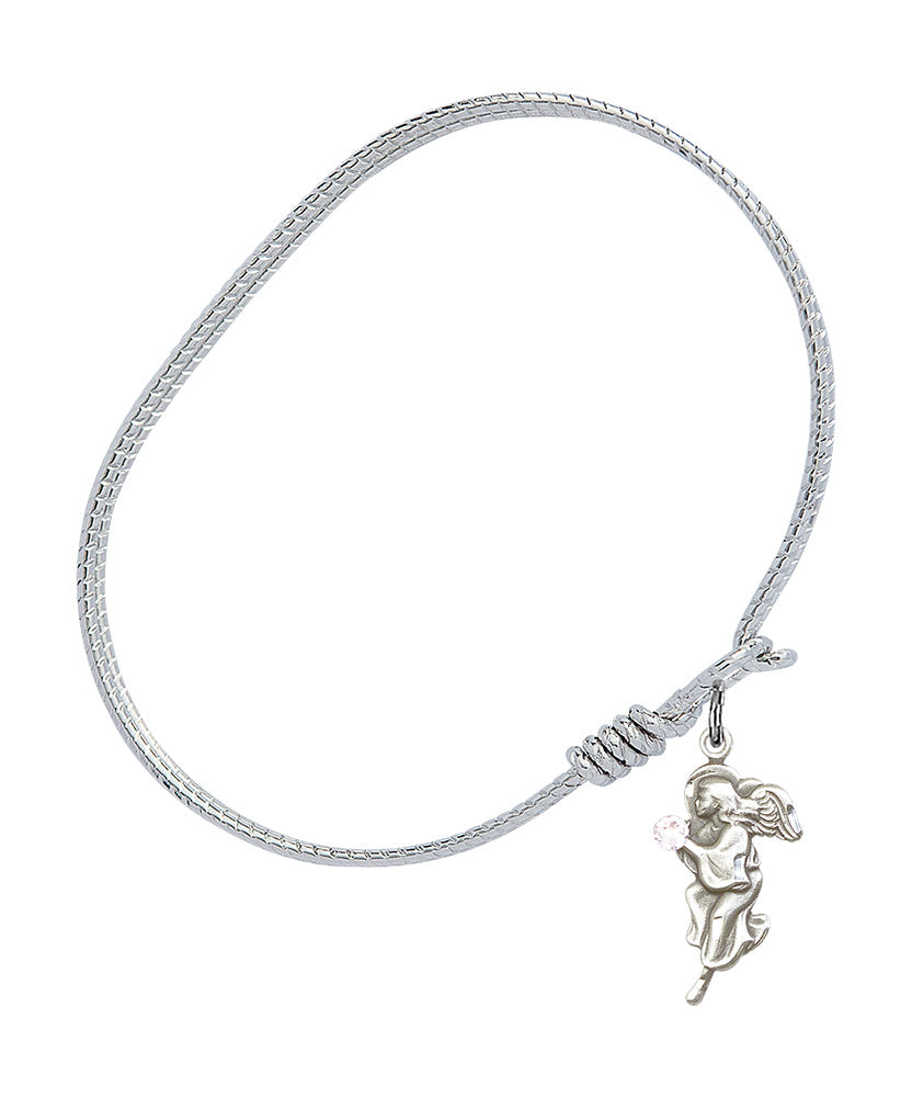 4260STN4 Guardian Angel Bangle Bracelet, Available in multiple sizes a ...