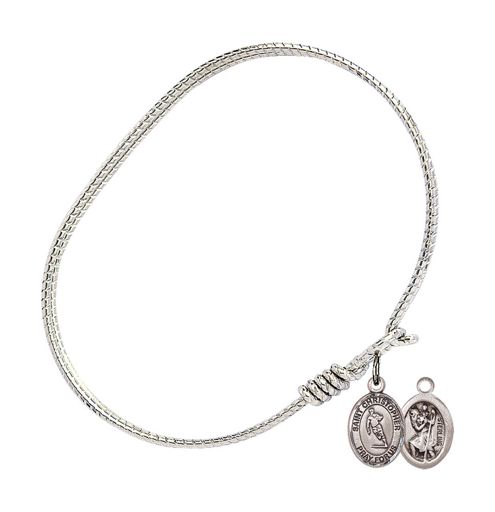 9194 St. Christopher / Rugby Bangle Bracelet, Available in multiple si ...