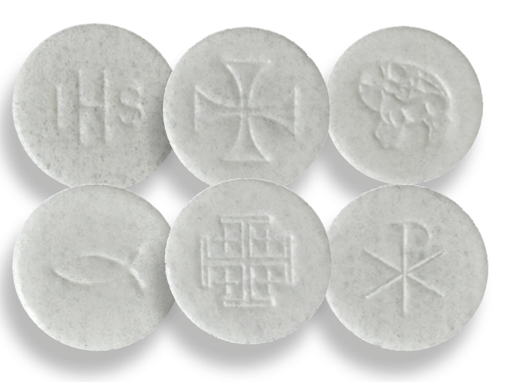 Communion Hosts - White Assorted Designs - 1-1/2" Diameter - 1000 piec ...