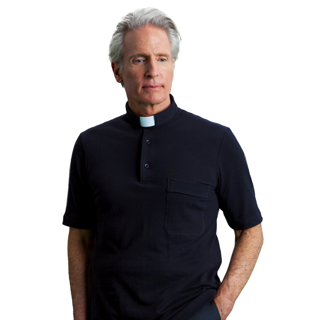 Desta Cotton Clergy Collar Short-Sleeve Polo Shirt - D197-PSHI – Church ...