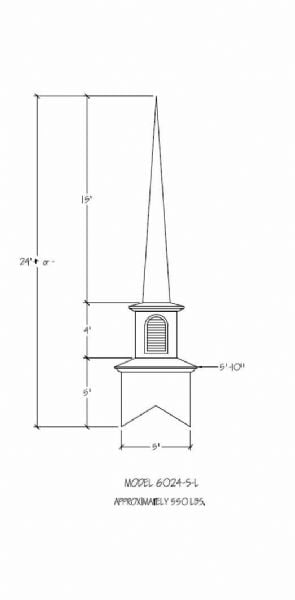 6024-S-L Steeple with Louvers – Church Supply Warehouse