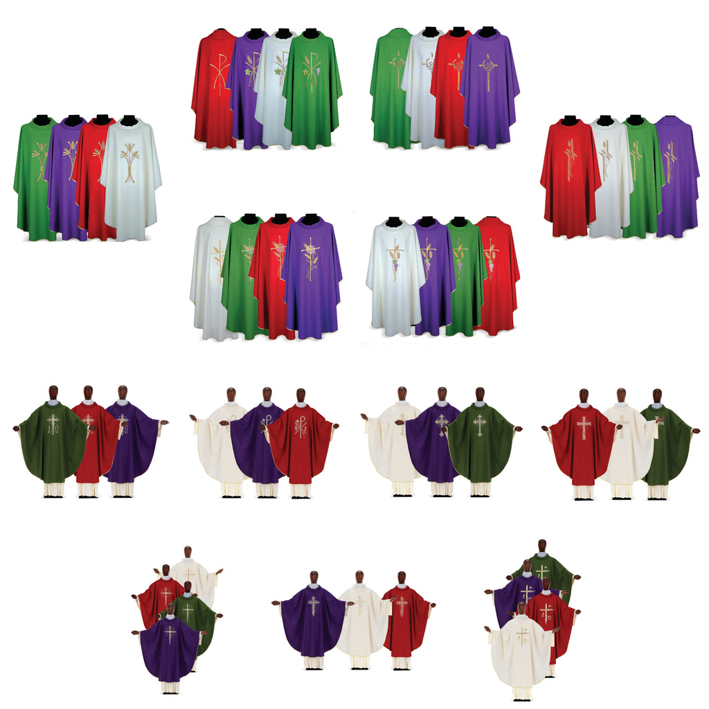 Polyester Chasubles - Multiple Designs - DESTA-POLY-CHA-PRT – Church ...