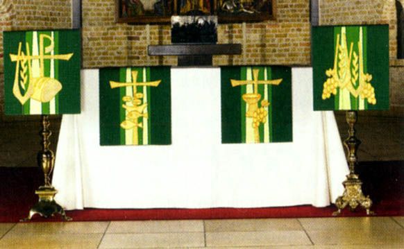 3695 Green Parament Set – Church Supply Warehouse