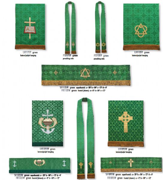 1175 Green Parament Set – Church Supply Warehouse