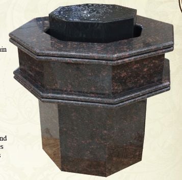 MJ8010 Octagon Baptismal Font – Church Supply Warehouse