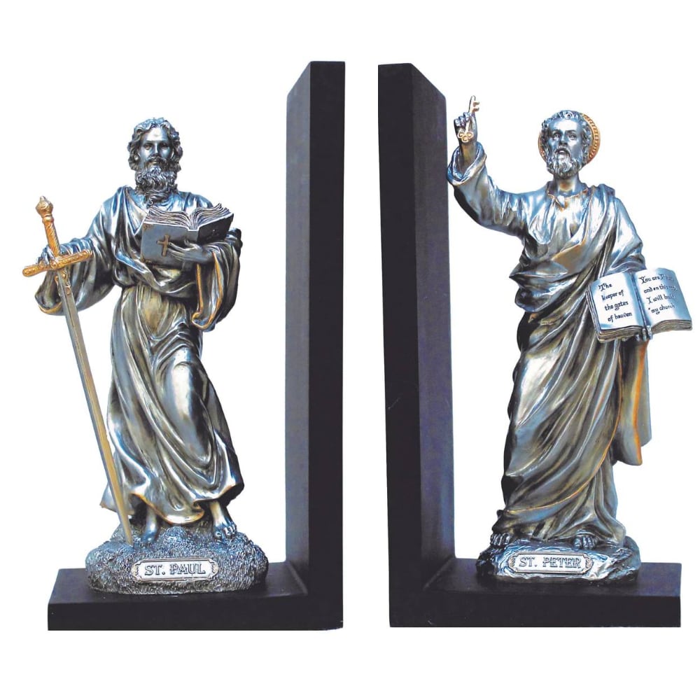 St Peter and Paul Bookends - SR-7662-PRT – Church Supply Warehouse