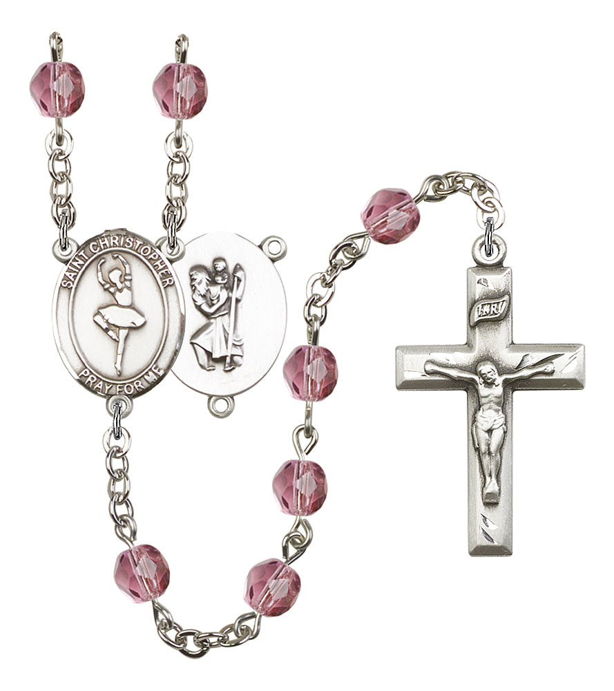 R6000-8143 St. Christopher/Dance Rosary, Available in 12 Colors ...