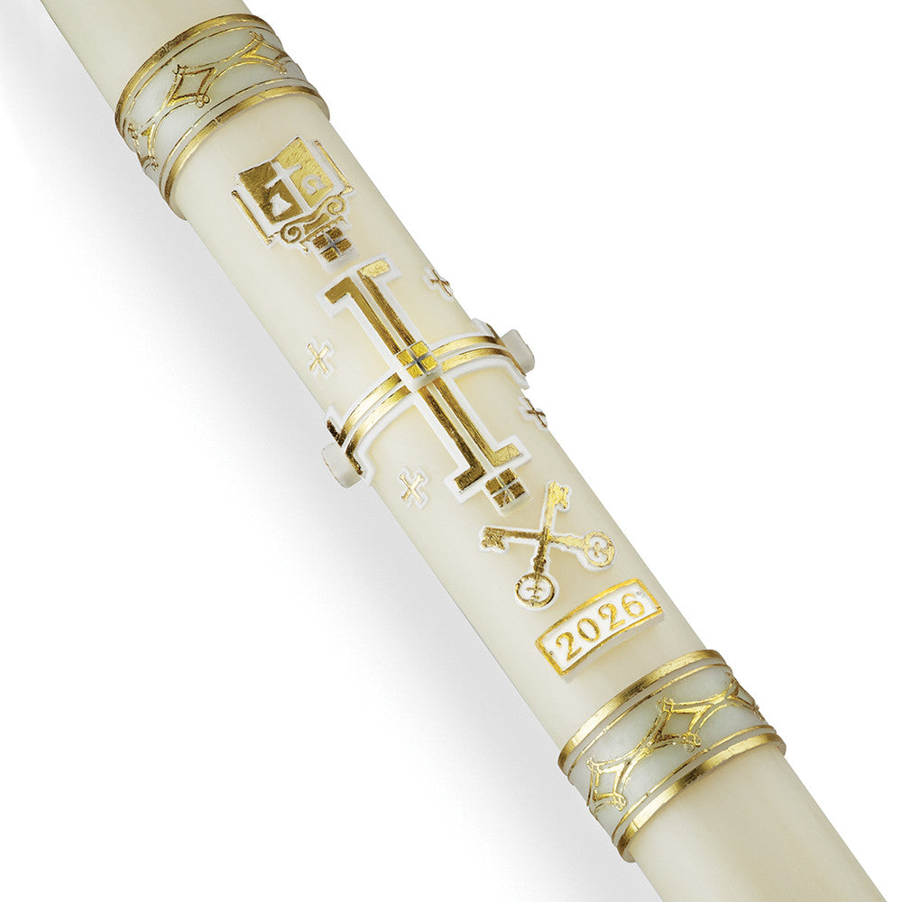 Spirit of Jerusalem Paschal Candle - 51% Beeswax - White - ROOT-PASCHA ...