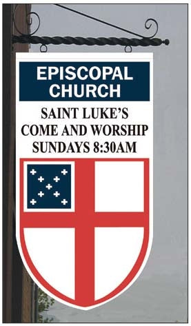RSE4 The Episcopal Shield Sign – Church Supply Warehouse