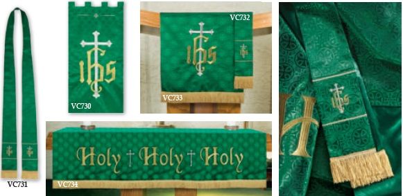 VC735 Maltese Cross Jacquard Paraments - Green – Church Supply Warehouse