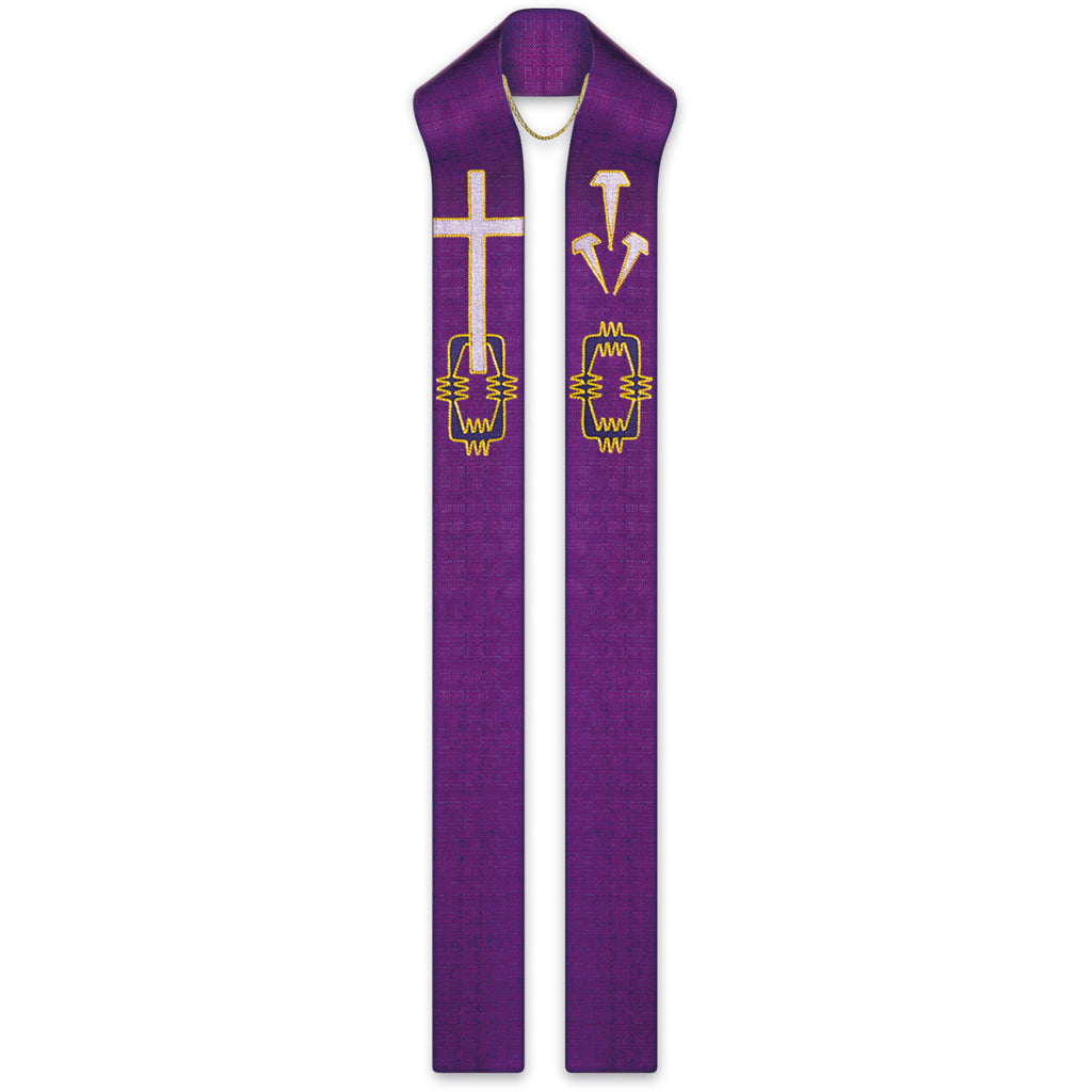 2512 Cross, Thorns, Nails, Lent Motif - Stole – Church Supply Warehouse