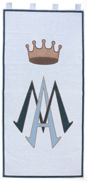 TE072 Marian Symbol Wall Banner – Church Supply Warehouse